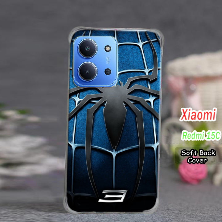 Xiaomi Redmi 15C Pouch Cover - Spider Man Soft Back Cover Case For ...