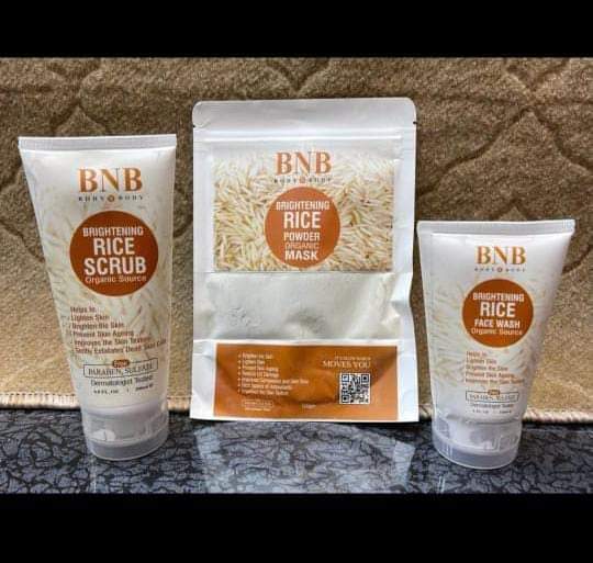 Rice Extract Bright & Glow Kit | Whitening Rice Facial | Daraz.pk