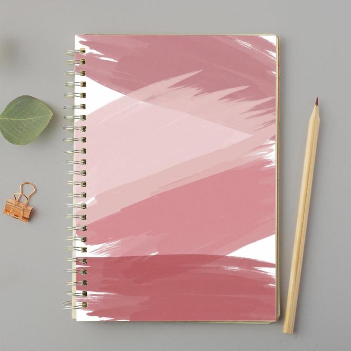 Simple Pink-A4 & A5 Spiral Notebook with Plastic Sheet | Daraz.pk