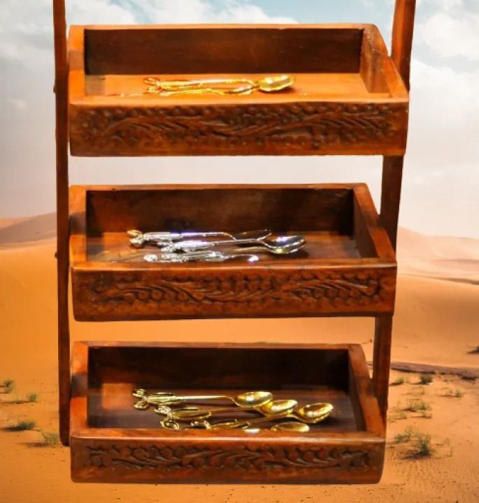 Premium Wooden Spoon Rack Stand for Kitchen and Dining Table | Organize ...