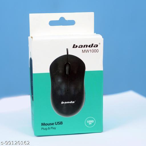BANDA MW1000 USB WIRED OPTICAL MOUSE for PC and Laptops Home and office ...