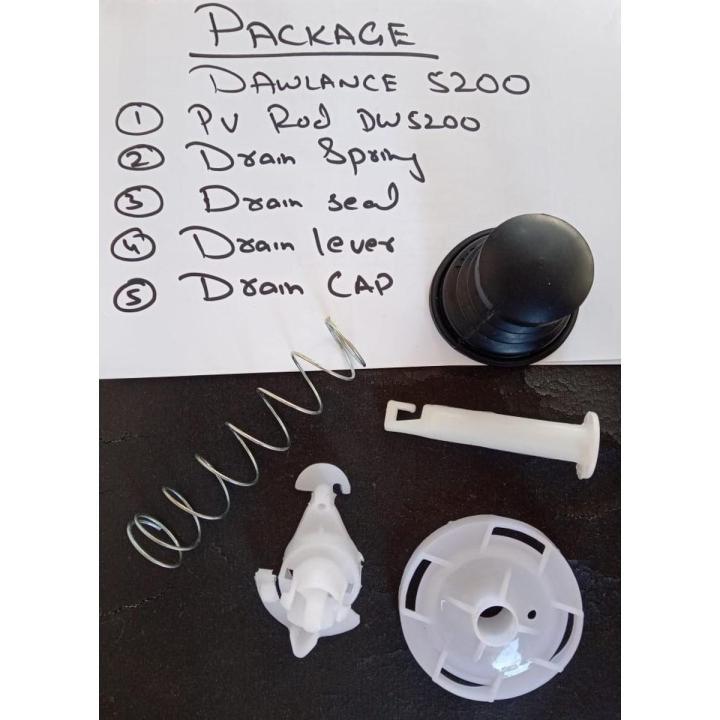 Pack of 5 Dawlance (Model 5200) PV Rod + Drain Spring + Drain Seal ...