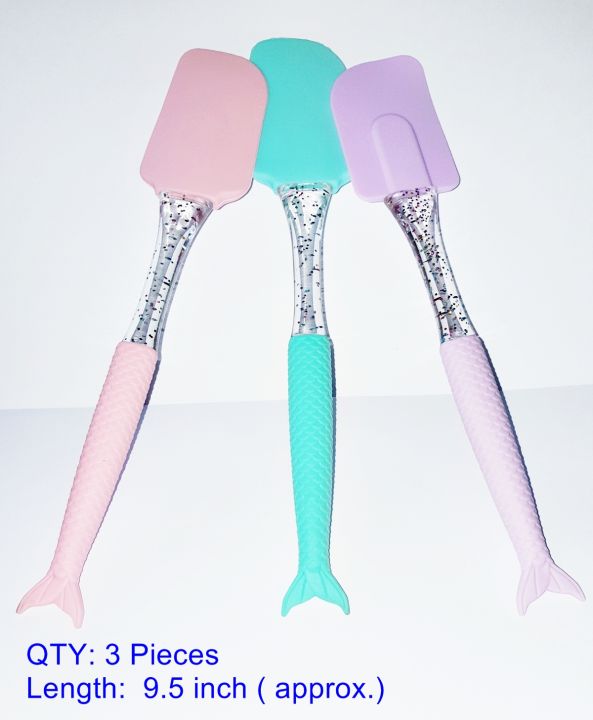 Pack of 3 Bakers Choice Silicon Spatula for Baking & Mixing Salads ...