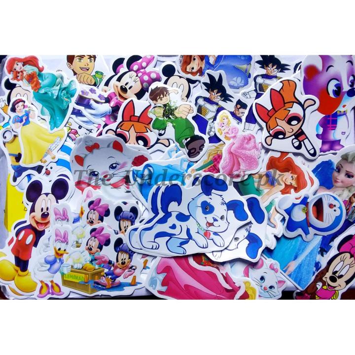 Multi Characters Cartoons Stickers For Kids (40 to 50 Stickers) Most ...