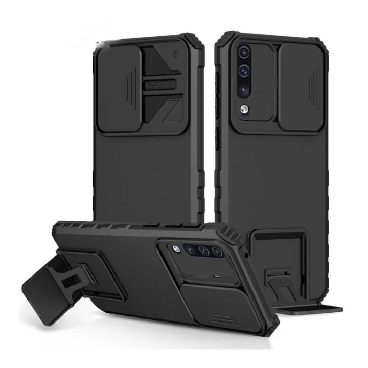 SAMSUNG A30S/A50/A50s PHONE CASE HARD SLIDING LENS PROTECT KICKSTAND ...