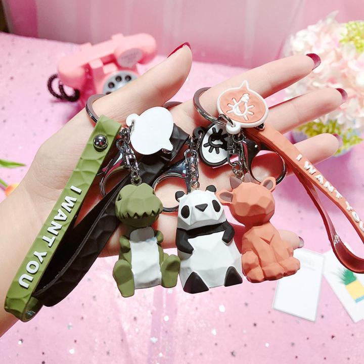 Panda Online Creative DIY Cartoon With Key Ring Key Holder Bag Pendant ...
