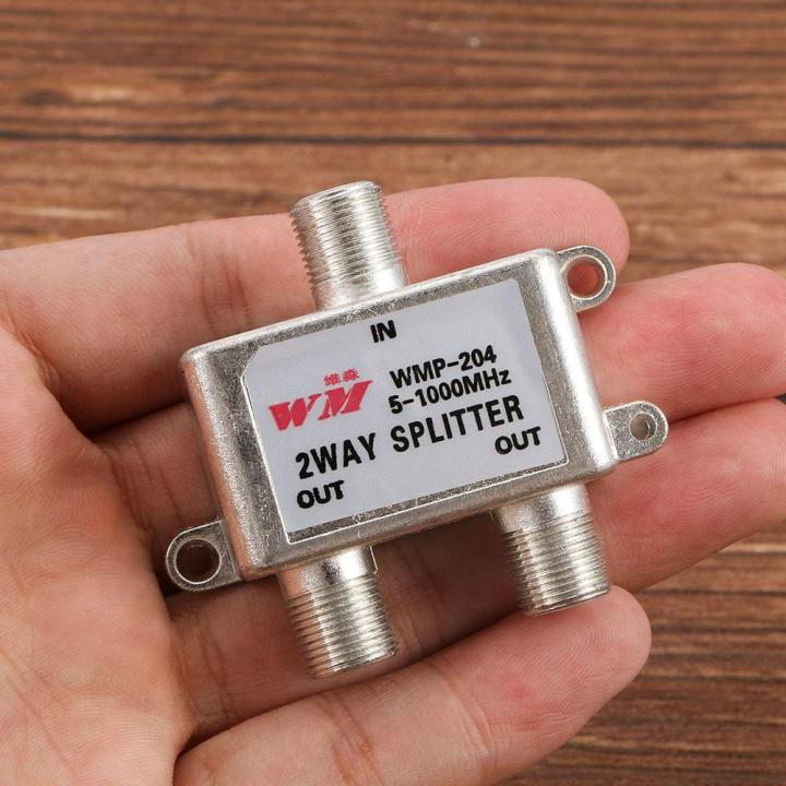 Home Audio Video Equipment Coax Cable 2 Way Coaxial Cable Signal Split ...