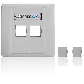 Commscope 2 Port Cat6 Face Plate Netwotking Socket _ Dual-port design ...