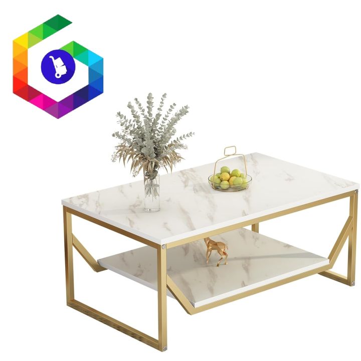 center table side table for living room wooden marble texture powder ...