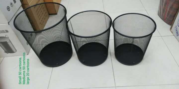 Iron Metal Black Colored Dustbin in Small / Medium and Large Size ...