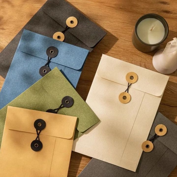 Fresh A4/A5 Kraft Paper Envelopes with String Tie Closure Clasp Retro ...