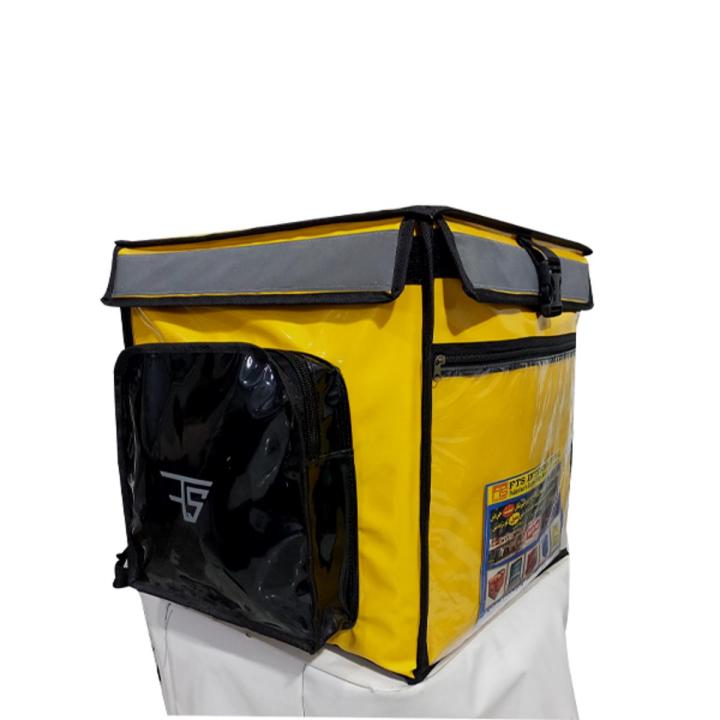FTS Yellow Food Delivery Bag Medium Size with Pocket / Thermal Food ...