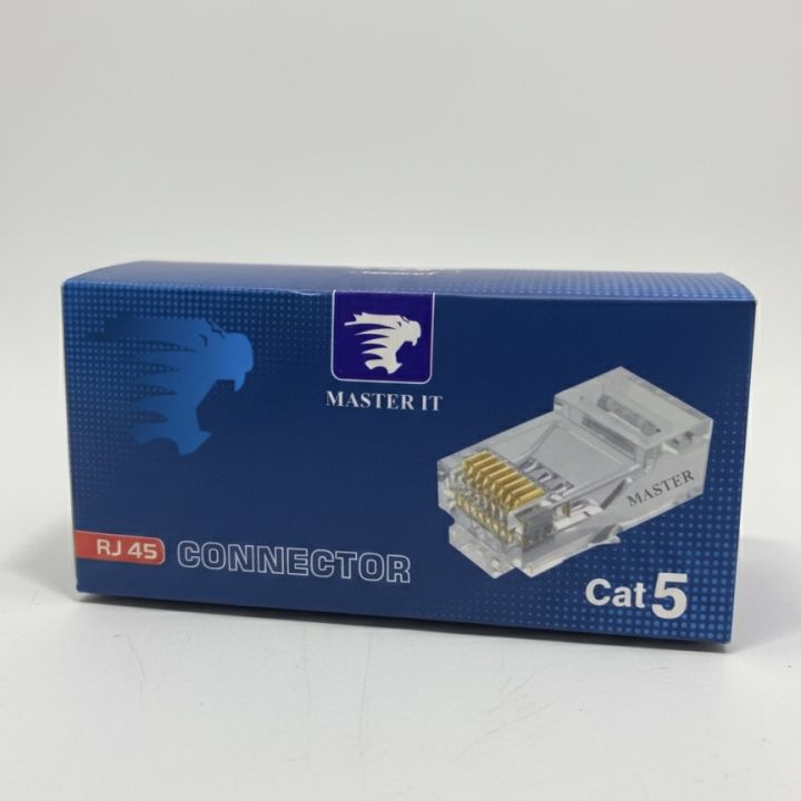 RJ45 Network Connectors (100 Pcs) – Premium Crystal Plugs for Cat5/Cat6 ...