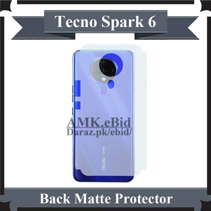 Tecno Spark 6 Back Matte Protector Soft Skin Sheet Soft Film Protector ...