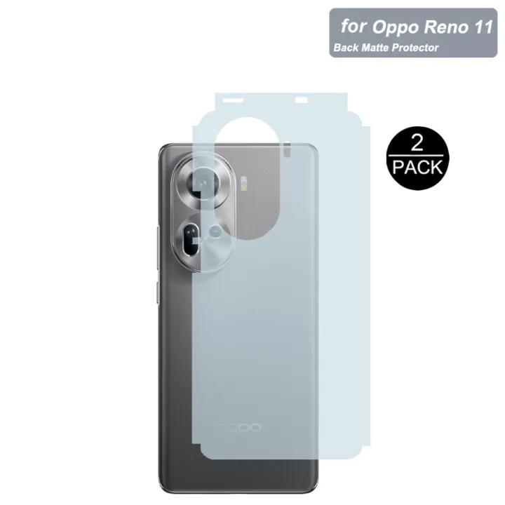 2 Pcs Oppo reno 11 Back Matte Protector Sticker Soft Skin Vinyl ...