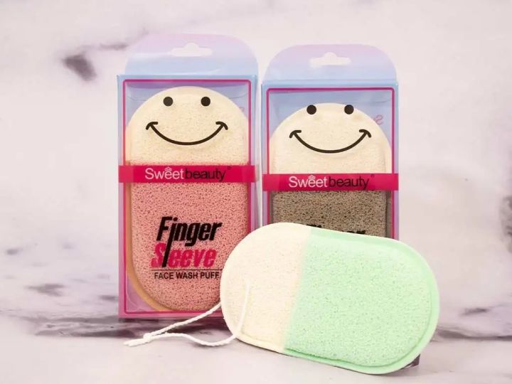 Sweet Beauty Smiley Facial Puff Face Deep Cleaning Washing Sponge ...