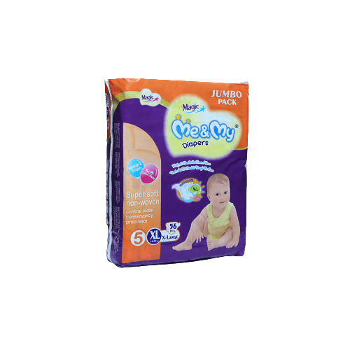 ME & MY Diapers MAGIC JUMBO Pack | Size X-Large | 56 Pcs | Daraz.pk
