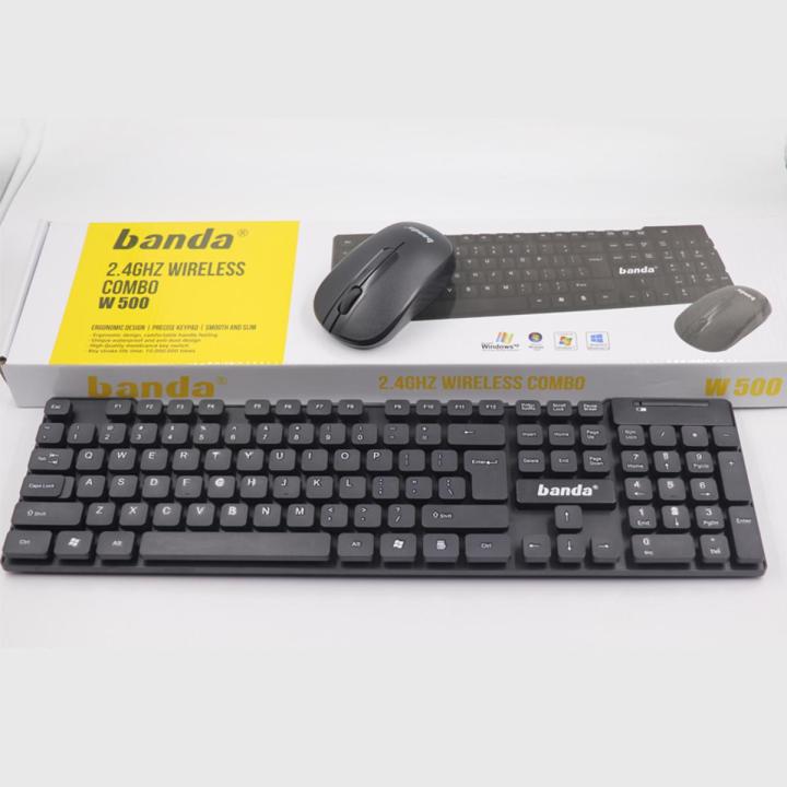 Banda W500 2.4 GHz Wireless Combo Keyboard Mouse | Daraz.pk