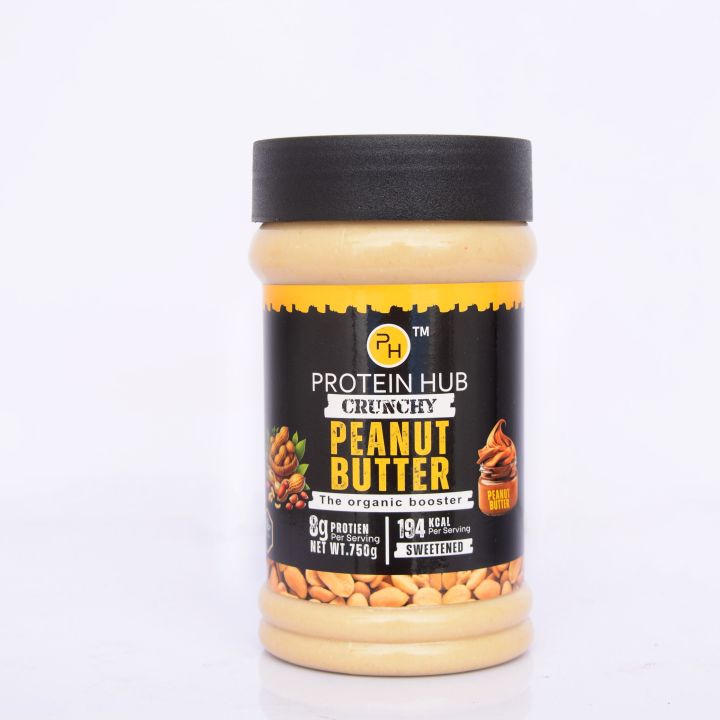 PROTEIN HUB NATURAL PEANUT BUTTER 720g -CRUNCHY(Sweetened) | Daraz.pk