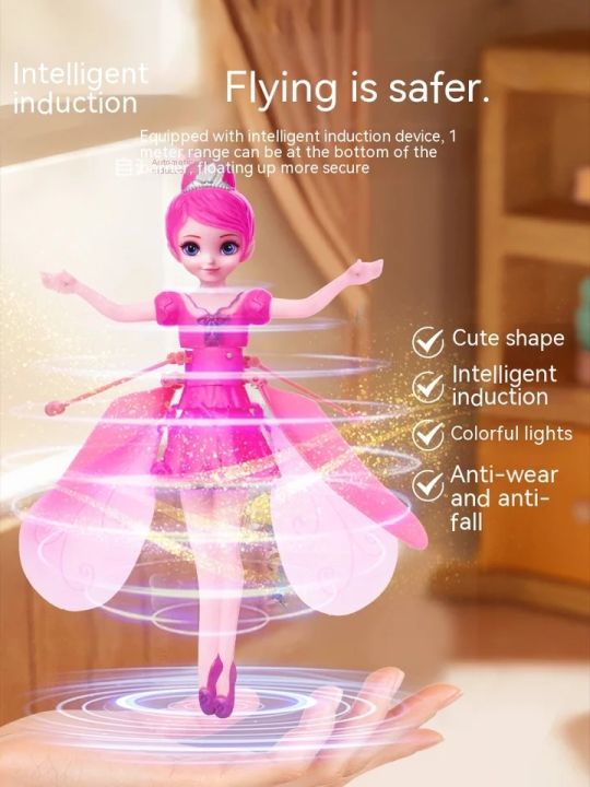 Little Girls' Fairy Princess Doll Hand Sensor Flying Toy - Electric ...