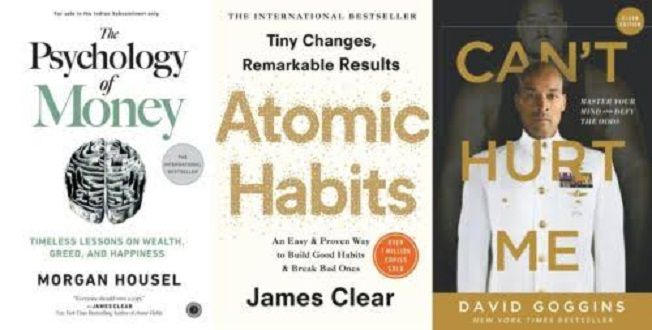 The Psychology Of Money, Atomic Habits, Can'T Hurt Me. 3 Book Set ...