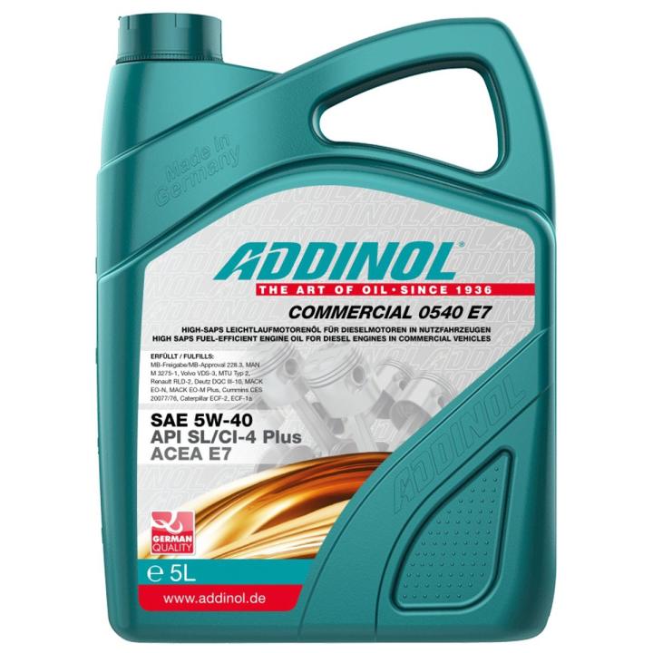 ADDINOL COMMERCIAL 0 5W-40 E7 DIESEL ENGINE OIL 5L | Daraz.pk