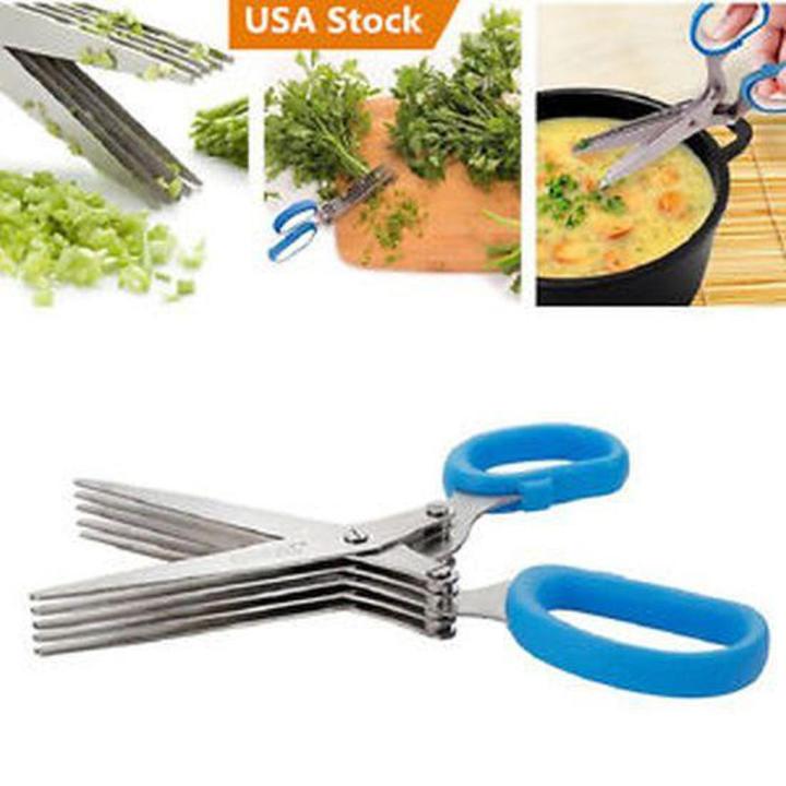 5 Blades Kitchen Multipurpose Stainless Steel Scissor | Daraz.pk
