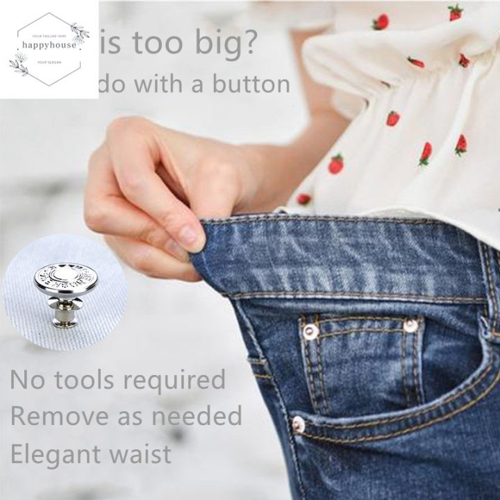 HP Adjustable Detachable Jeans Buttons Nail Free Metal Buttons For ...