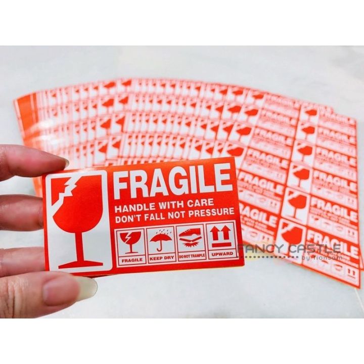 50 Pieces Fragile Stickers Handle With Care Stickers For Sensitive ...