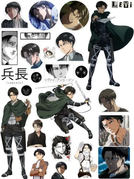 LEVI ACKERMAN, ATTACK ON TITAN A5 UNCUT STICKER SHEETS, Anime Stickers ...