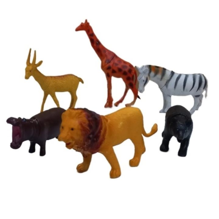 6pc Wild Animals Toys For Kids 3 inches Animal May vary | Daraz.pk