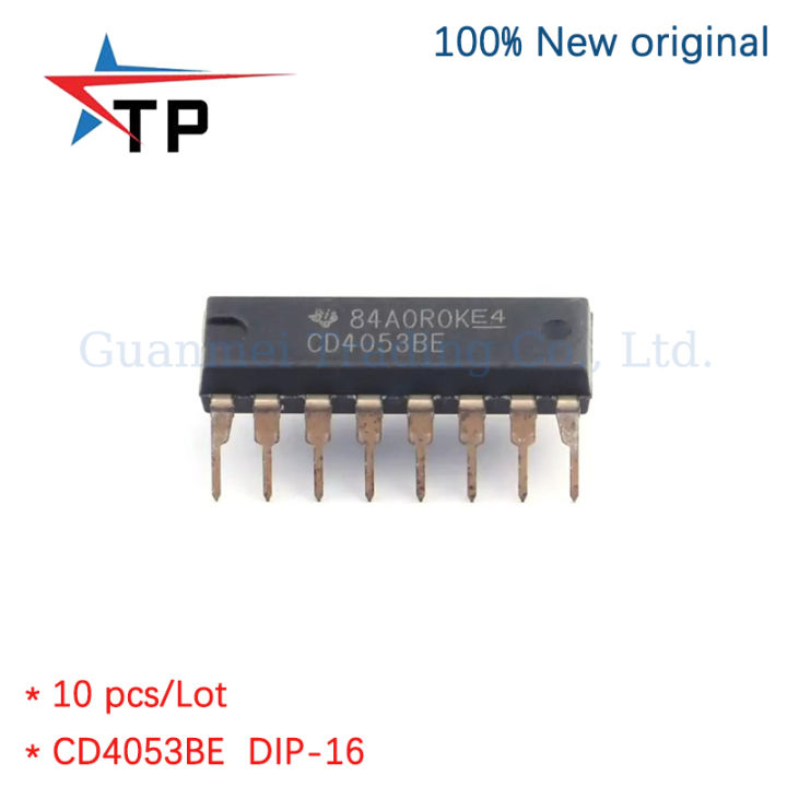 10 Pcs/Lot CD4053 CD4053BE CMOS Analog Switch DIP-16 Circuitry Part ...