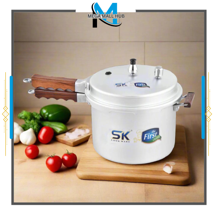 Pressure cooker sk rose wood handle cooker heavy weight fine quality ...