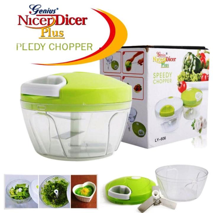 Mini Speedy Chopper Manual Hand Pull Vegetable & Meat Mini Turbo Cutter ...