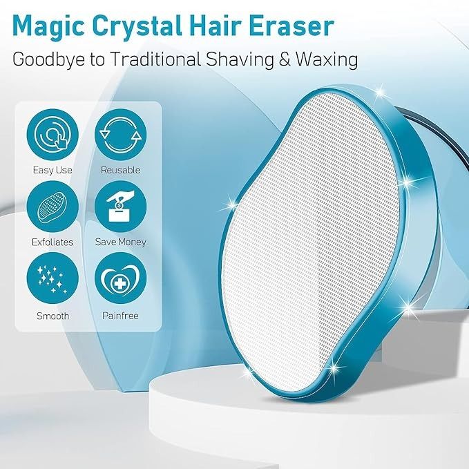 Crystal Hair Remover Painless Epilator Reusable Depilation Tool for ...
