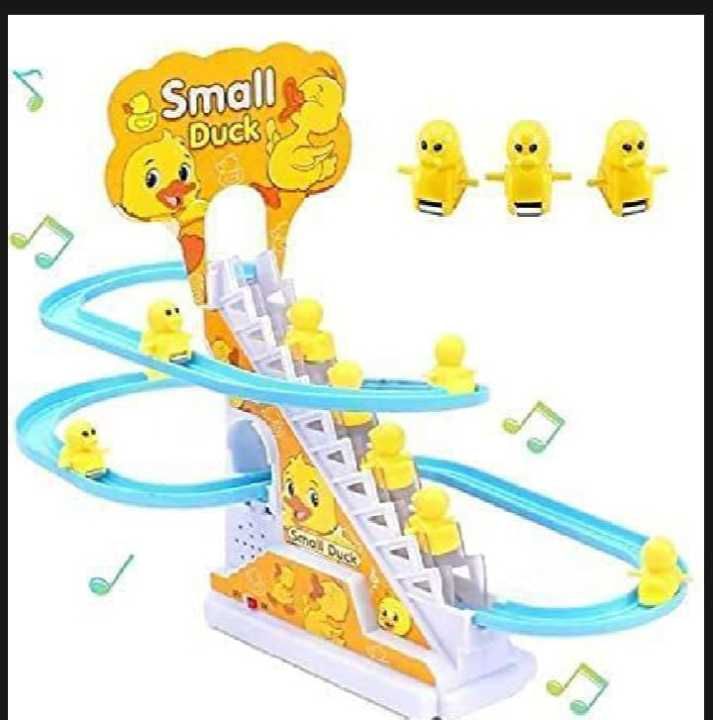 Duck Slide Toy Set, Funny Automatic Stair-Climbing Ducklings Cartoon ...