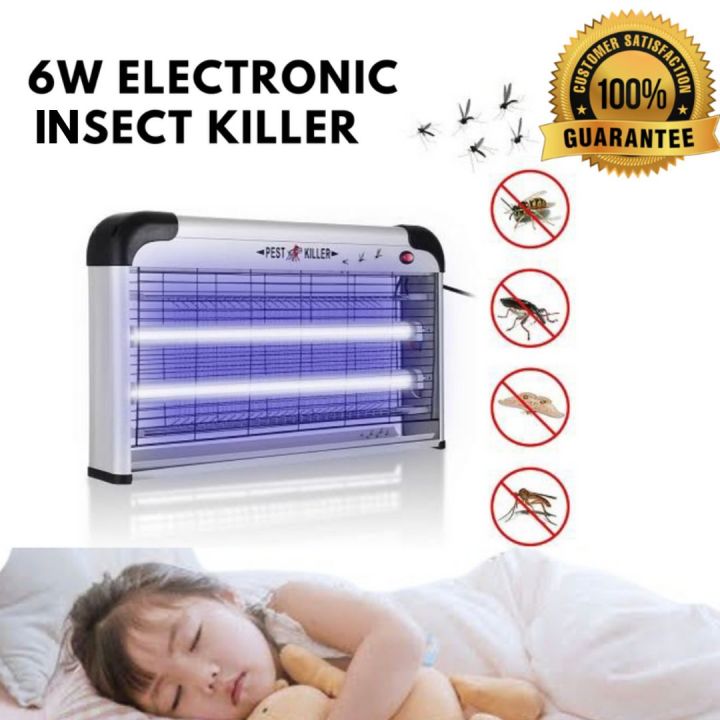 6W Electric UV Insect Killer Mosquito Fly Pest Zapper Catcher Trap LED ...