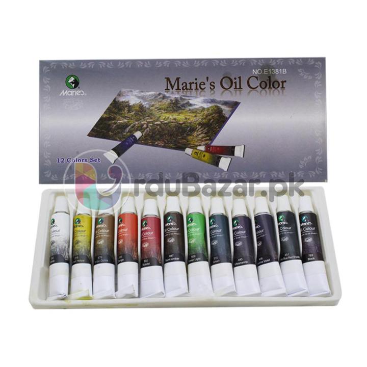 MARIE'S OIL COLOUR 12ML 12 COLOUR SET | Daraz.pk