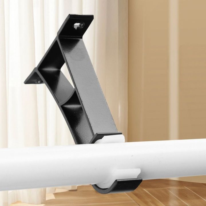 New Aluminum Alloy Curtain Rod Support with Screws Single Metal Roman ...