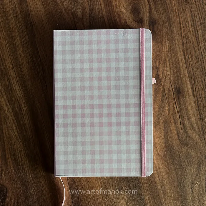 pink check notebook | bullet journal | notebook | Daraz.pk
