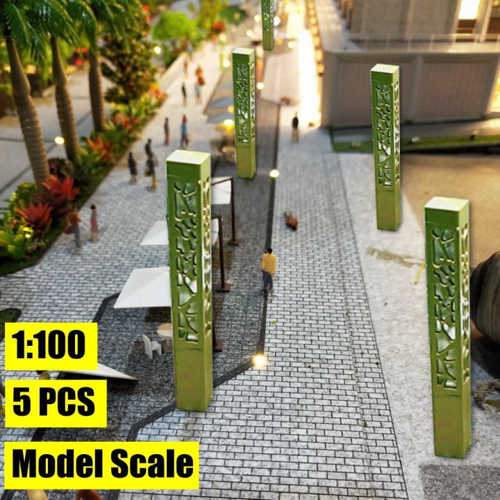 Kids toys 5pcs Model Street Light Lamp Lamppost 1:100 HO Scale Garden ...