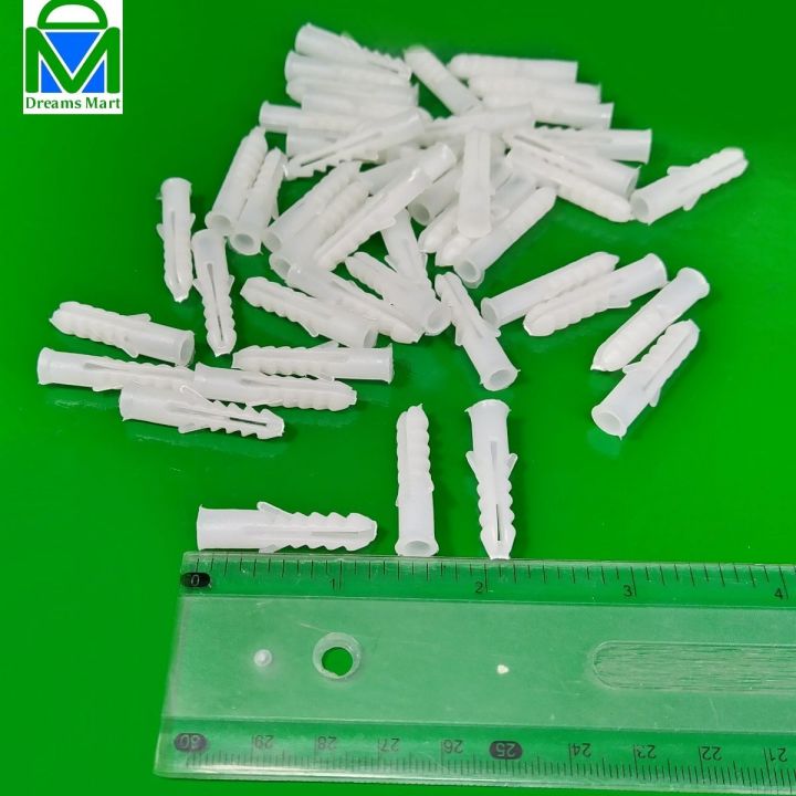 DreamsMart Pack of 20pcs No#12 / 16 White Plastic Wall Plugs Gitti Roll ...