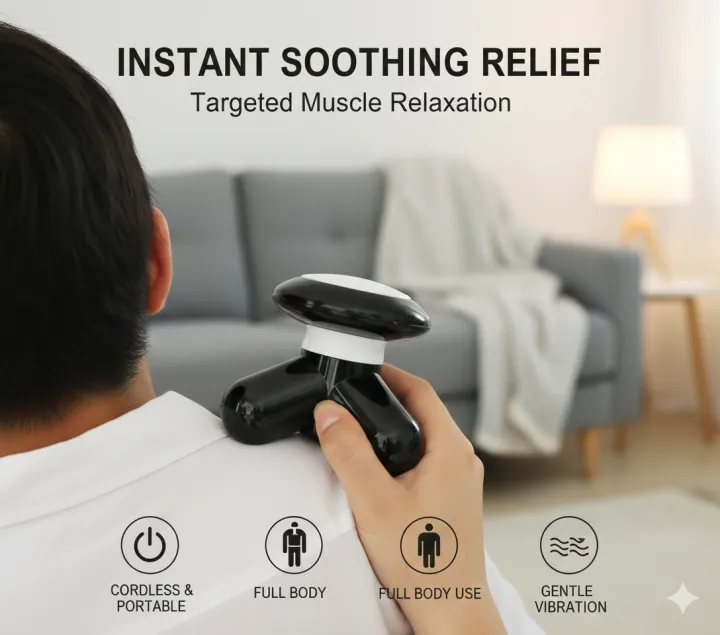 Mini Handy Electric Massager Machine – Triangle Vibration Massager for ...