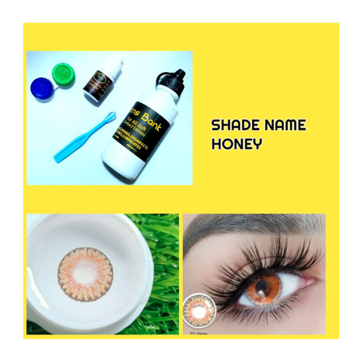 Shade name Honey Eye Contact Lens Multiple Eye care Lens | Daraz.pk