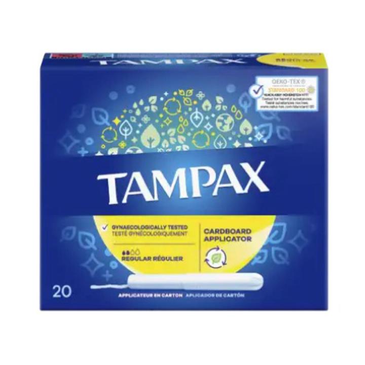 Tampax Cardboard Regular Applicator Tampons - 20 Pcs | Daraz.pk