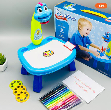 Projection Painting Table, 24 Patterns Trace and Draw Projector ...