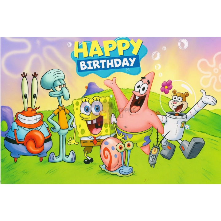 Spongebob Squarepants Banner - 36 Inch By 24 Inch - Birthday Banner ...