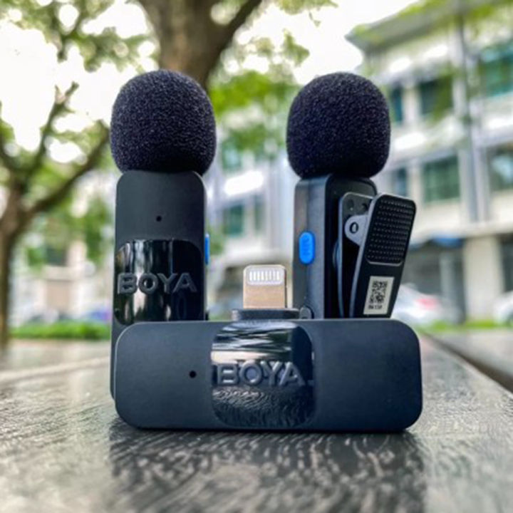 BOYA Wireless Lavalier Microphone USB C Clip On Mic for Android iPhone ...