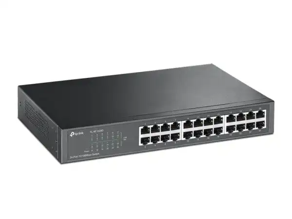TP-Link TL-SF1024D 24-Port 10/100Mbps Desktop Rackmount Switch (Black ...