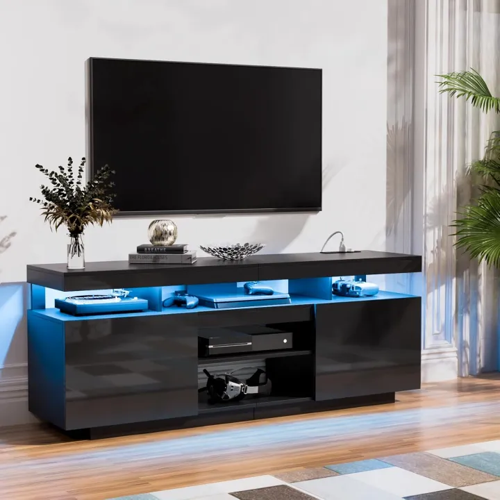 LED TV Stand with Power Outlets for up to 48 -60 TV Modern ...